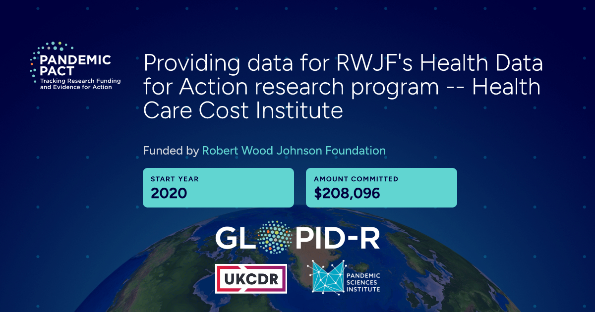 Providing data for RWJF's Health Data for Action research program ...